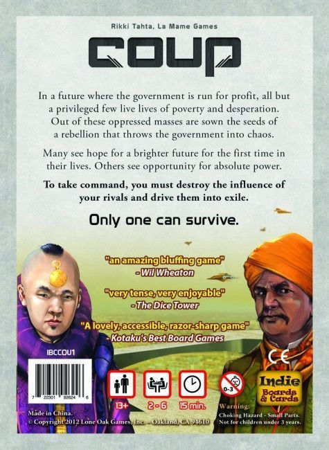 GamerWare. Coup Card Game