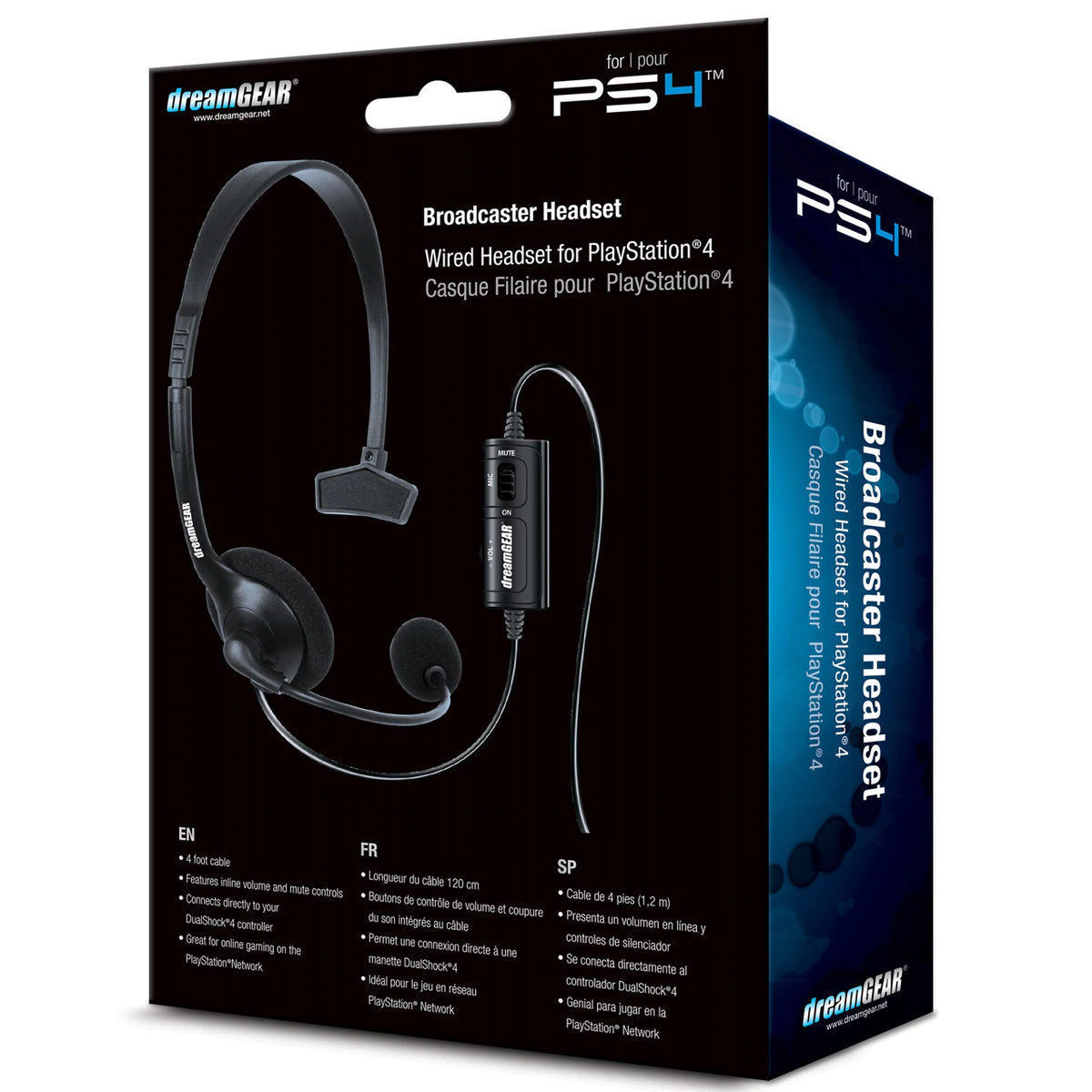 GamerWare. dreamGEAR Broadcaster Headset for PS4 - Black