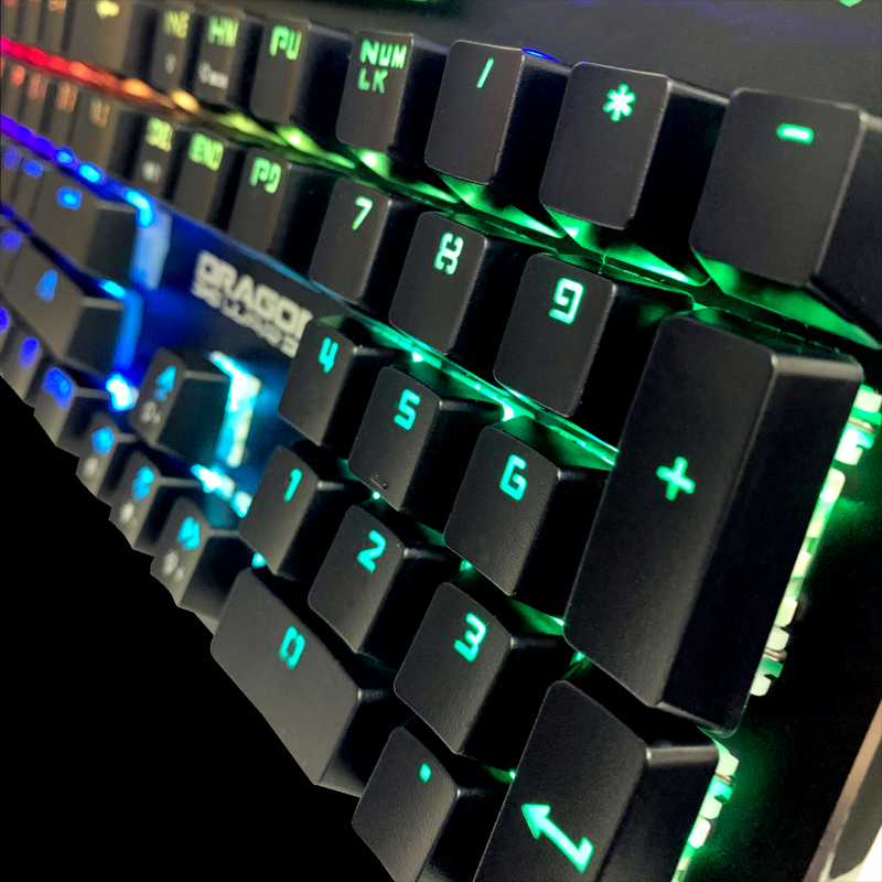 GamerWare. Dragonwar GK-016, RGB Mechanical Blue Switch keyboard, 1 Year